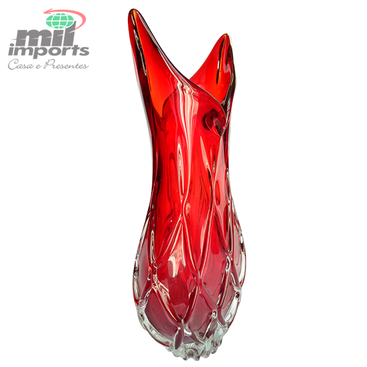 Vaso Murano Vermelho